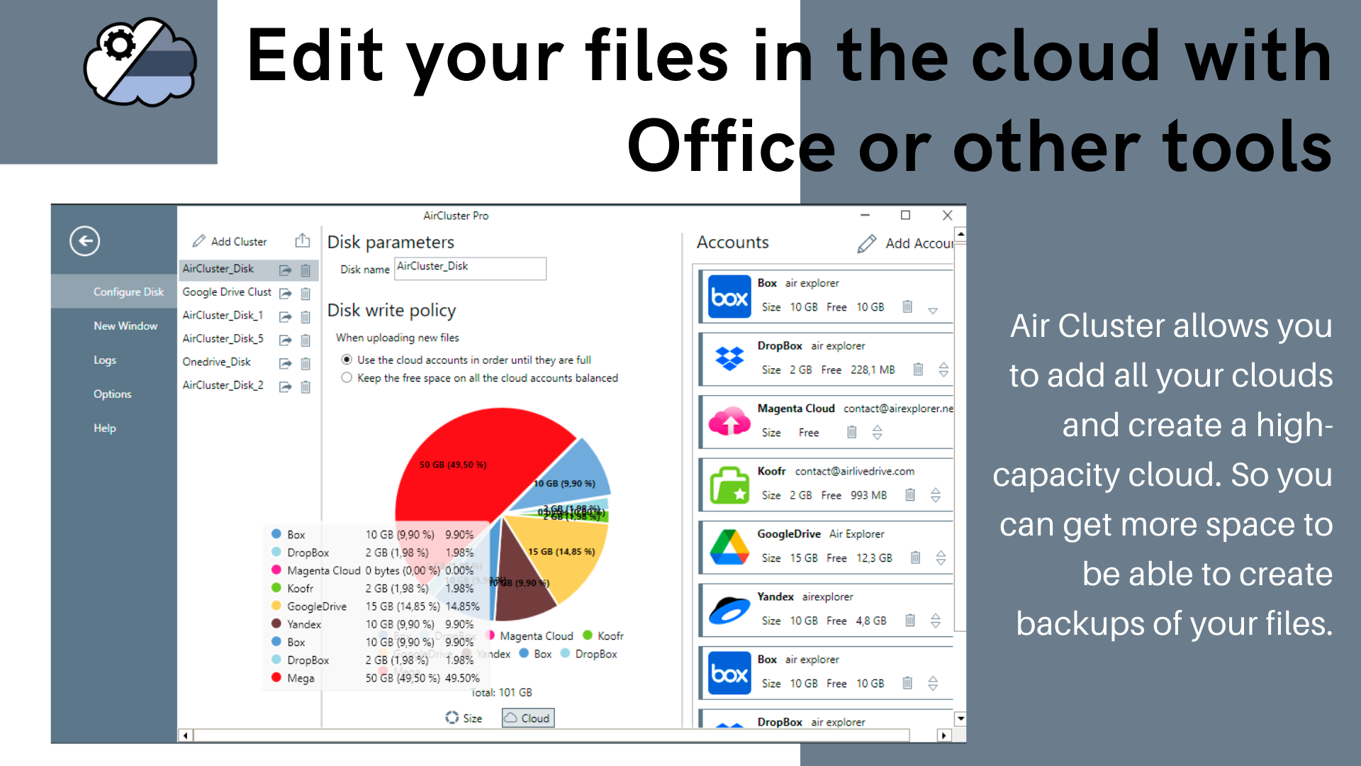 Edit your files in the cloud with Office or other tools