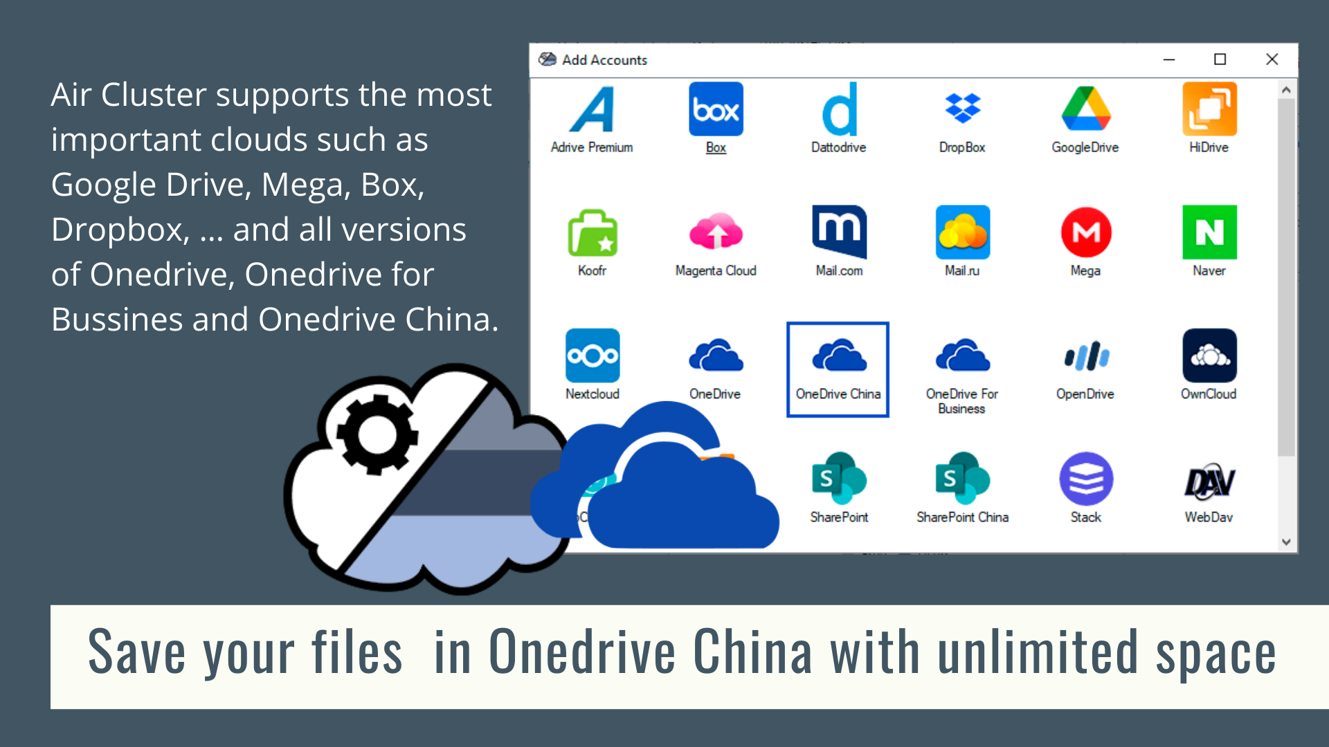 Save your files in Onedrive China with unlimited space