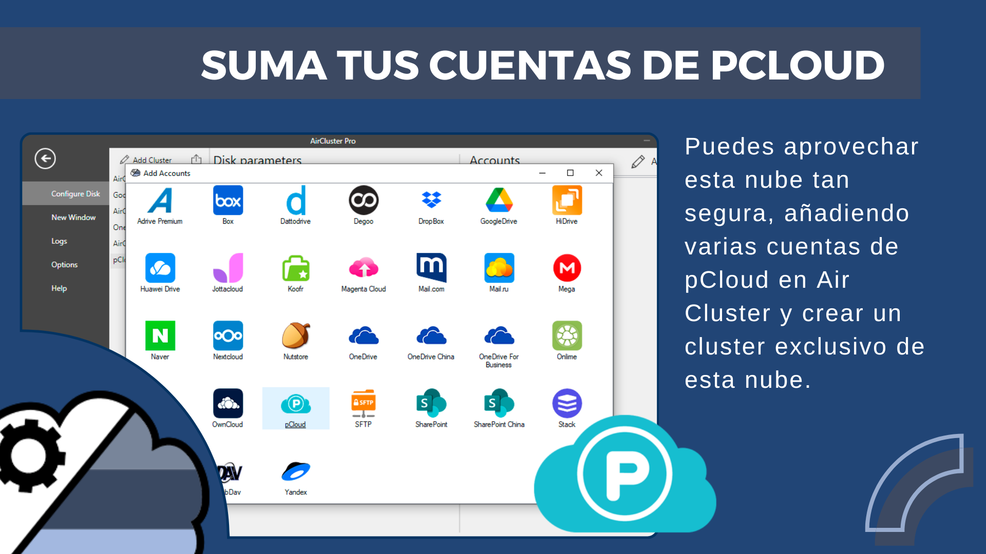 Suma tus cuentas de pCloud