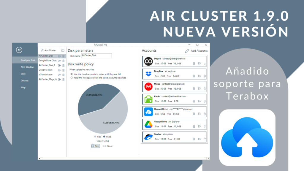 Air Cluster 1.9.0, nueva versión